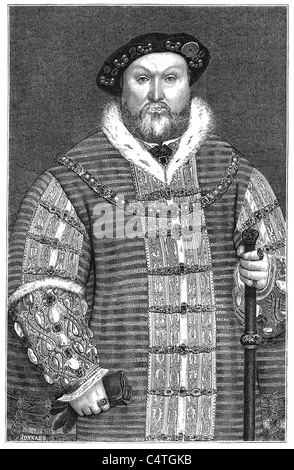 Art illustration of Tudor King of England, Henry VIII echoing the ...