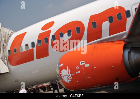 lionair lion air plane livery logo detail jakarta Stock Photo - Alamy