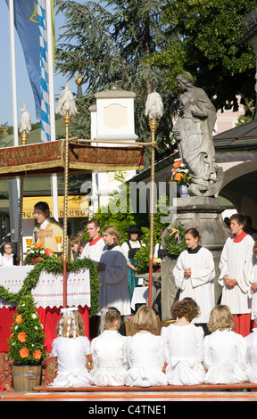 First holy communion procession Stock Photo - Alamy