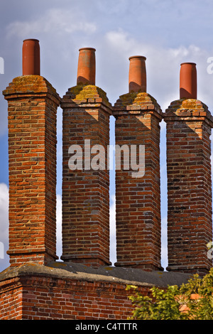 Georgian Chimneys Streatley Oxfordshire UK Stock Photo - Alamy