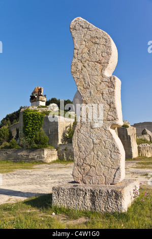 Italy - the tufa stone quarry, now disused, of La Palomba sculpture ...
