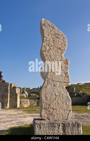 Italy - the tufa stone quarry, now disused, of La Palomba sculpture ...
