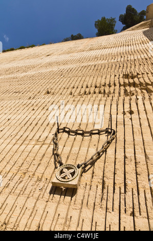 Italy - the tufa stone quarry, now disused, of La Palomba sculpture ...