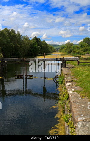The derelict lock gates of the Ulverston Canal, Cumbria, England UK ...