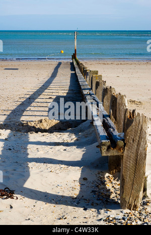 Sea defences on the beach at Littlehampton West Sussex Stock Photo - Alamy