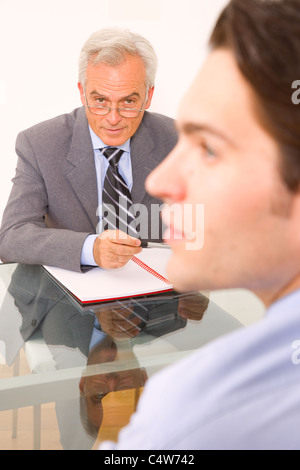two men during a job interview Stock Photo - Alamy