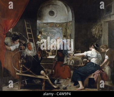 Diego Velazquez Las Hilanderas - The Spinners Prado museum - Madrid ...