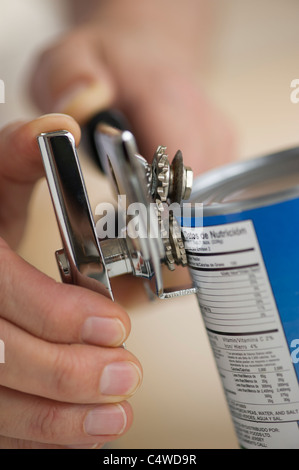 Close-up of a can opener Stock Photo - Alamy