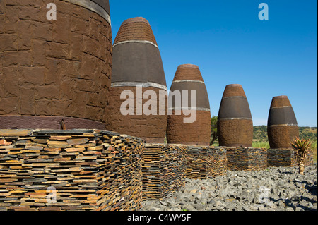 Roadside decorations marking the entrance of the town of Ladysmith ...