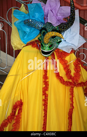 Ponce Puerto Rico Carnival vejigantes demon masks and sign for the ...