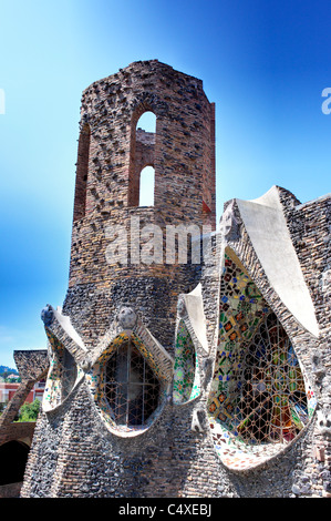 Crypt in Colonia Guell by Antoni Gaudi, Barcelona, Catalonia, Spain ...