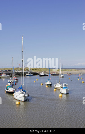 Rhyl Harbour, North Wales at high tide Stock Photo - Alamy