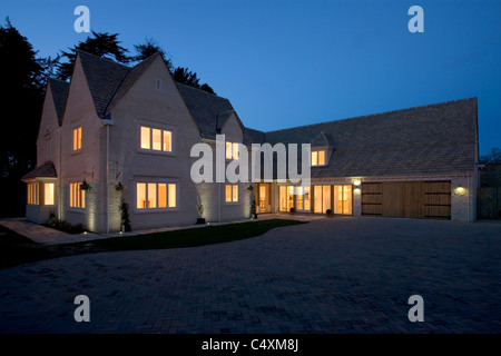 Large modern new detached house in a town in West Sussex, England, UK ...