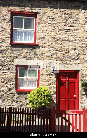Red Painted Windows Stock Photo - Alamy
