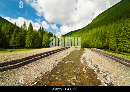 Landscape from Lotru river source in Romanian Carpathians mountains ...