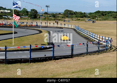 GRAND PRIX GO KARTS dawlish warren devon england uk Stock Photo - Alamy