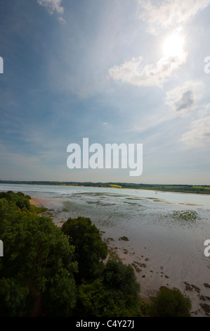 Orwell river estuary from Orwell bridge Suffolk England UK Stock Photo ...