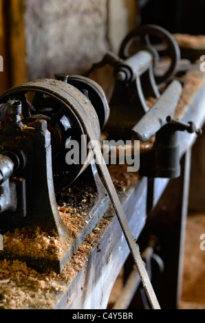 Old Lathe with Belt Drive Stock Photo - Alamy