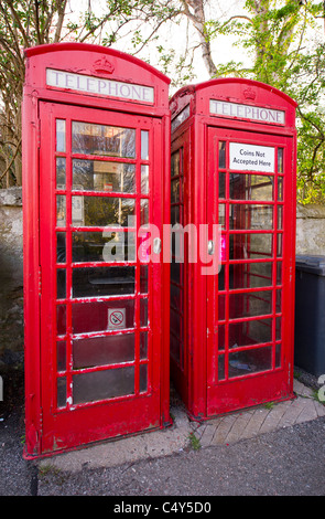 Pair of British Red Telephone Boxes, K6 Model, designed by Sir Gilles ...