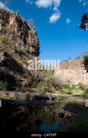 Kariba Gorge Zambezi River Zimbabwe reflection Stock Photo - Alamy