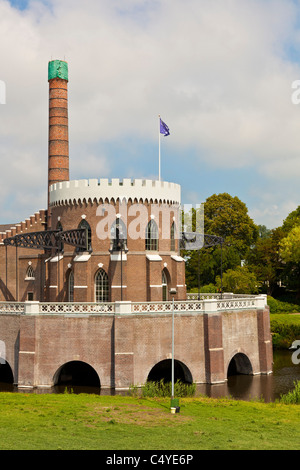 Exterior of De Cruquius steam powered water pumping station museum ...