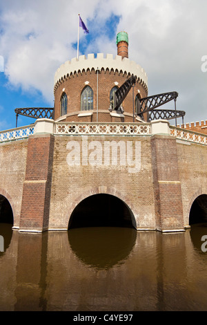 Exterior of De Cruquius steam powered water pumping station museum ...