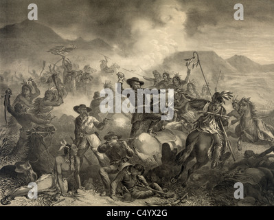 Custer's Last Stand at the Battle of the Little Bighorn in 1876. George ...