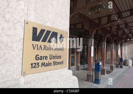 Winnipeg VIA Union Station Stock Photo - Alamy