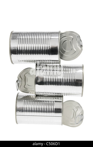 A stack of empty tin cans Stock Photo - Alamy