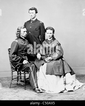 General George Armstrong Custer and his wife, Elizabeth Bacon Custer ...