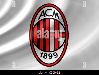 AC A.C. Milan logo flag symbol icon Stock Photo - Alamy