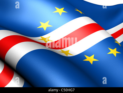Flag of Cap-Vert against. Close up Stock Photo - Alamy