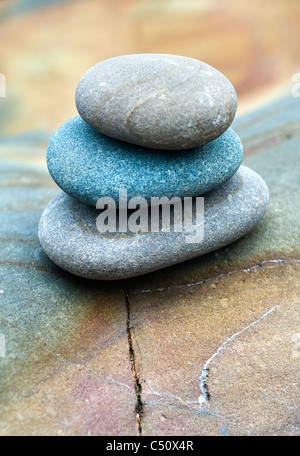 stone pile on beach Stock Photo - Alamy