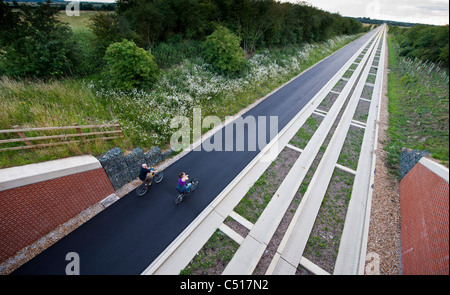 guided bus route near Over Cambridge Cambridgeshire Stock Photo - Alamy
