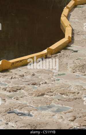 turbidity fence on waterway Stock Photo - Alamy