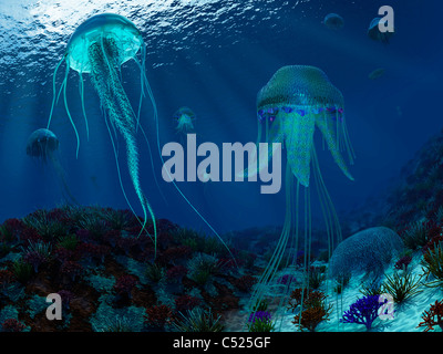 Paleozoic Era, Prehistoric Marine Fauna Stock Photo - Alamy