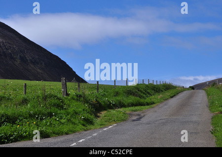 The Ward Hill and rural road, the Island of Hoy, Orkney, Scotland Stock ...