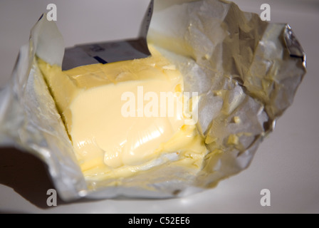 Butter in Foil Wrapper Stock Photo - Alamy