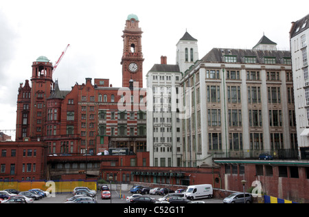 Landmark manchester Palace Hotel clock Red brick clock tower face time ...