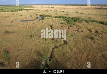 Everglades National Park landscape FL Florida aerial scenic Stock Photo ...