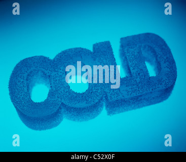 Letters E, F, G and H in ice Stock Photo - Alamy