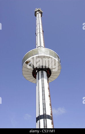 The Skytower on the promenade in the seaside resort town of Rhyl, North ...