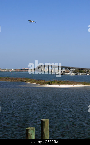 orange beach alabama intercoastal waterway bridge leading to Gulf of ...
