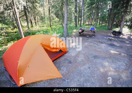 Camping in Meadow Lake Provincial Park, Saskatchewan, Canada Stock ...