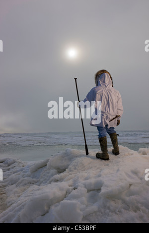 Alaskan Native Inupiat Eskimo Wearing Mask @ Fire Alaska Stock Photo ...