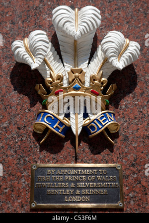 Prince of Wales's feathers and motto Ich Dien (I Serve) on Bentley ...