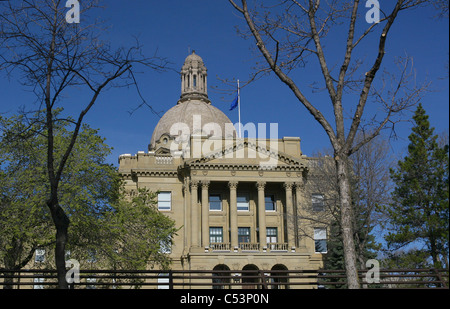 Parliament buildings in Edmonton, Alberta, Canada. Historical structure ...