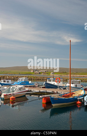 Baltasound harbour, Unst Stock Photo - Alamy