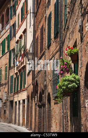 Via Pantaneto street, UNESCO World Heritage Site, Siena, Tuscany, Italy ...