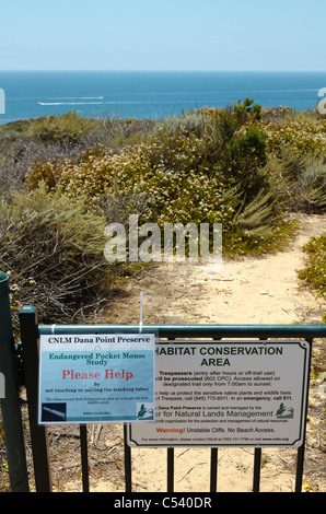 Habitat restoration area sign Stock Photo - Alamy
